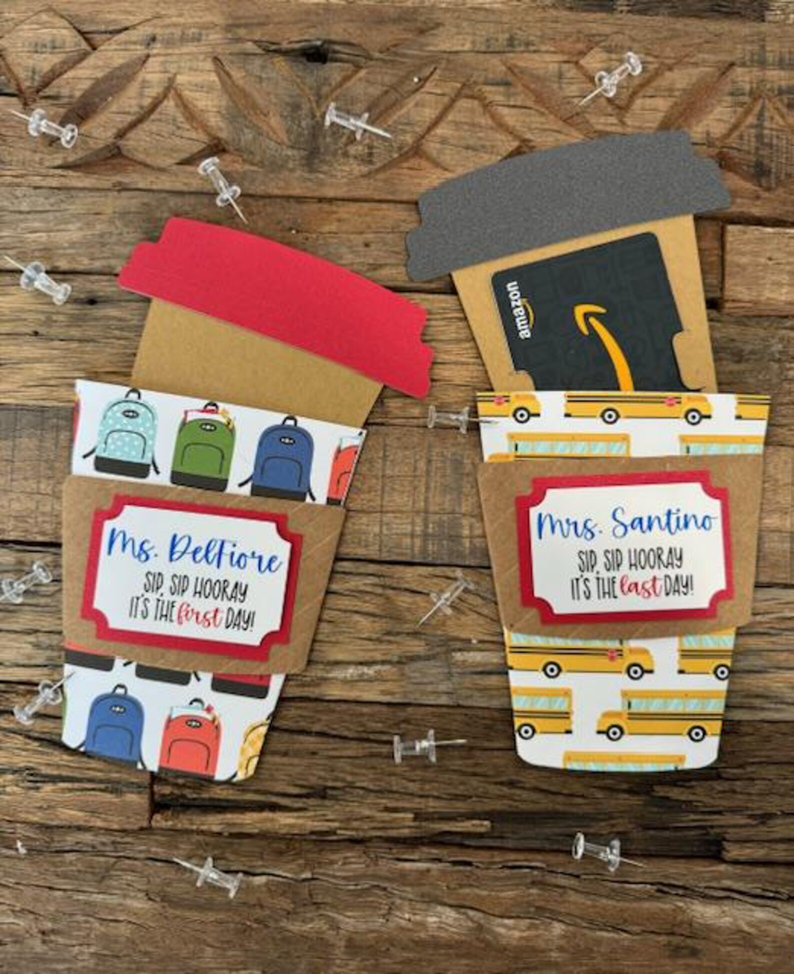 Teacher/school Staff Coffee Cup Gift Card Holder - Teacher Appreciation ...