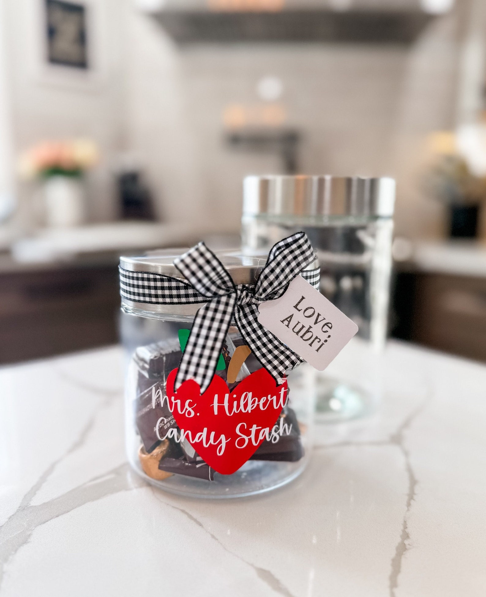 Personalized Teacher Candy Jar: Teacher Appreciation, Valentine's Day ...