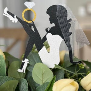 Bridal Shower Cake Topper / Bride to Be Cake Topper / Sitting Bride ...