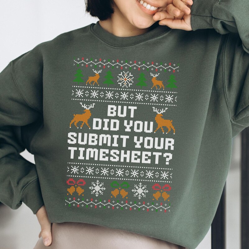 Timesheet Christmas Sweater - Etsy