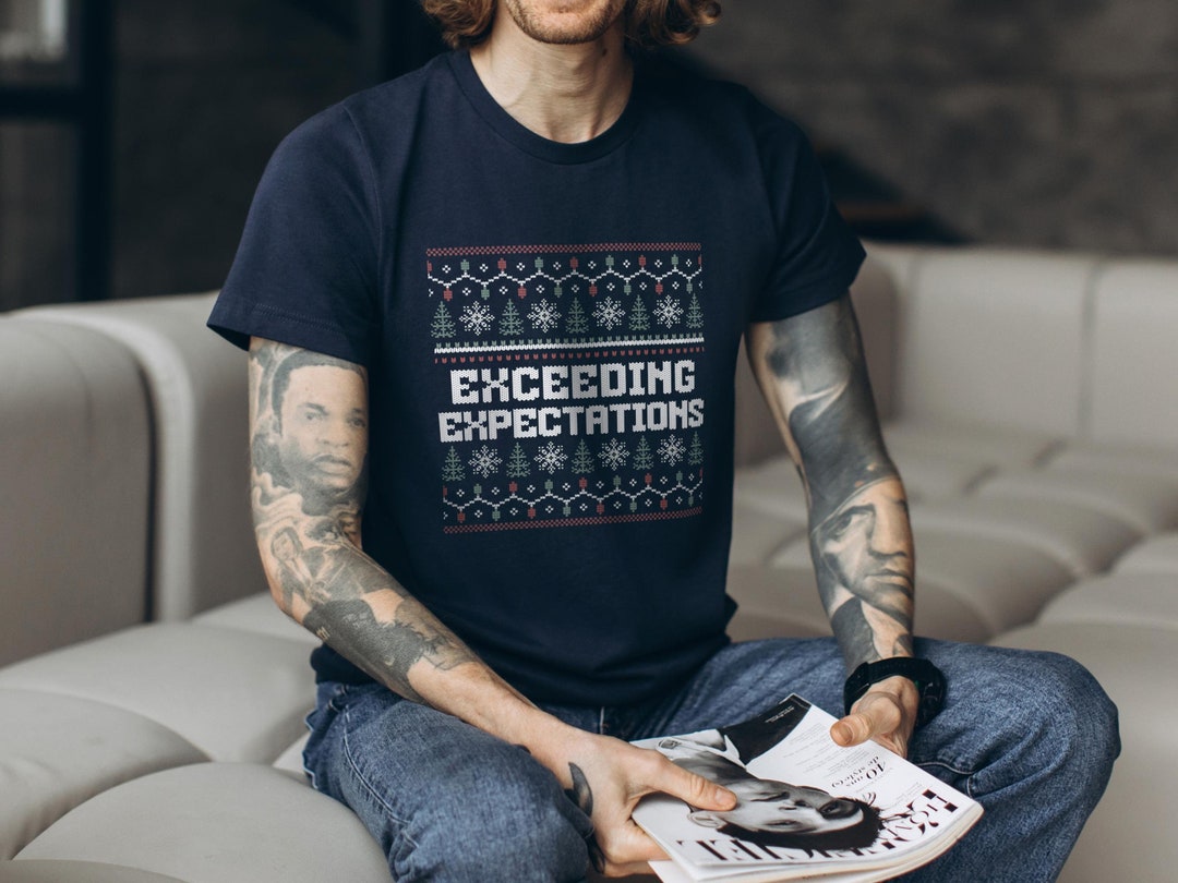 Funny Office Christmas Shirt - Exceeding Expectations - Ugly Xmas ...
