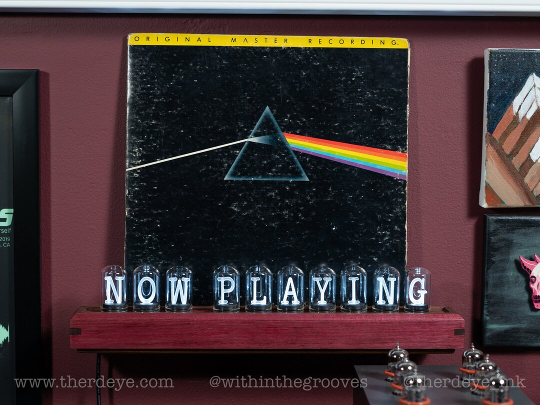 NOW PLAYING Vinyl Record LED Display Vinyl Record Shelf Handcrafted ...