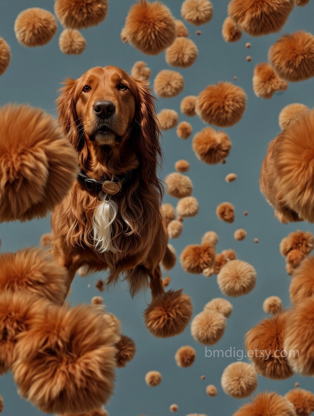 Irish Setter Digital Art Print, AI Generated, Wall Art, Digital ...