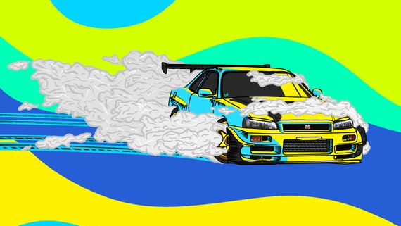 Skyline Gtr R34 Drifting