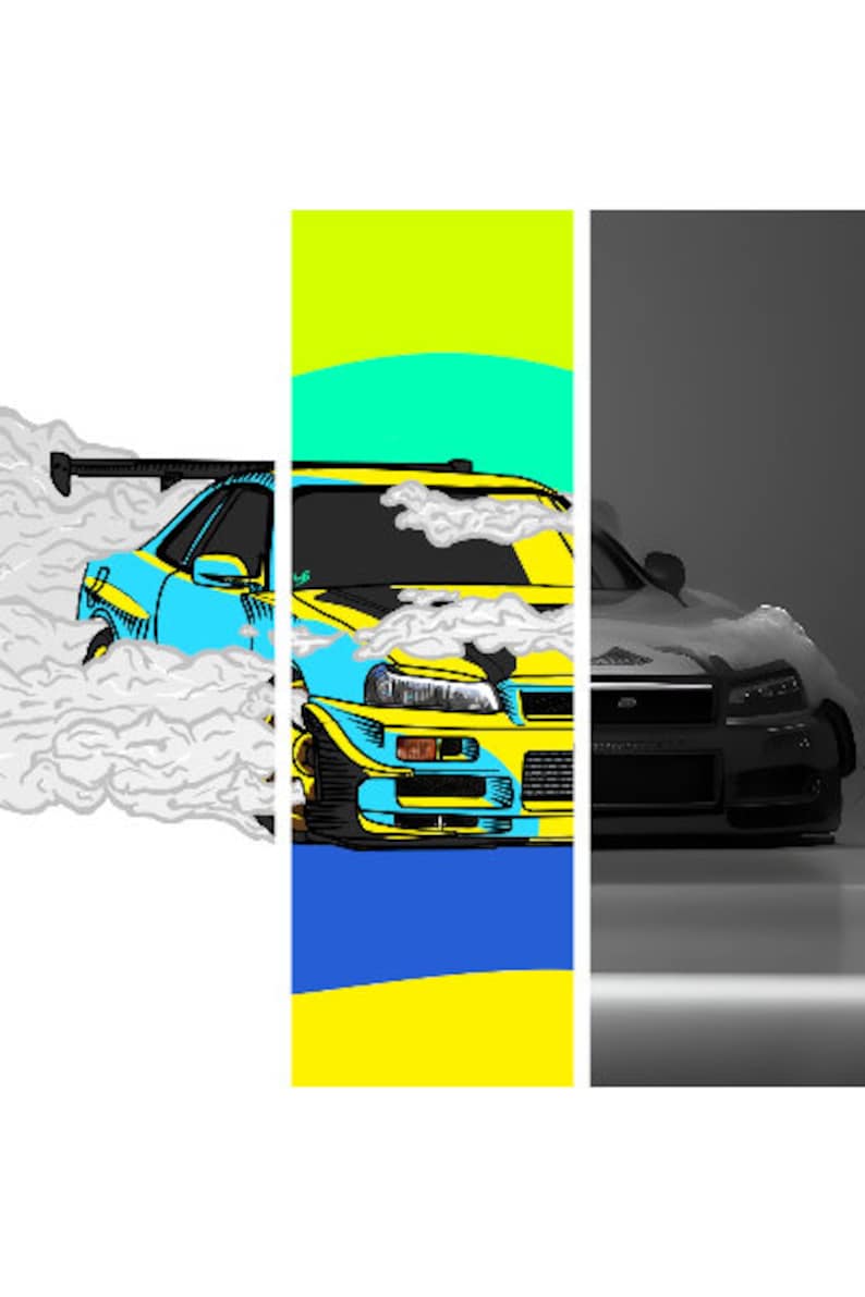 R34 Nissan GTR Skyline Drifting-pack of 3- Digital Download ...