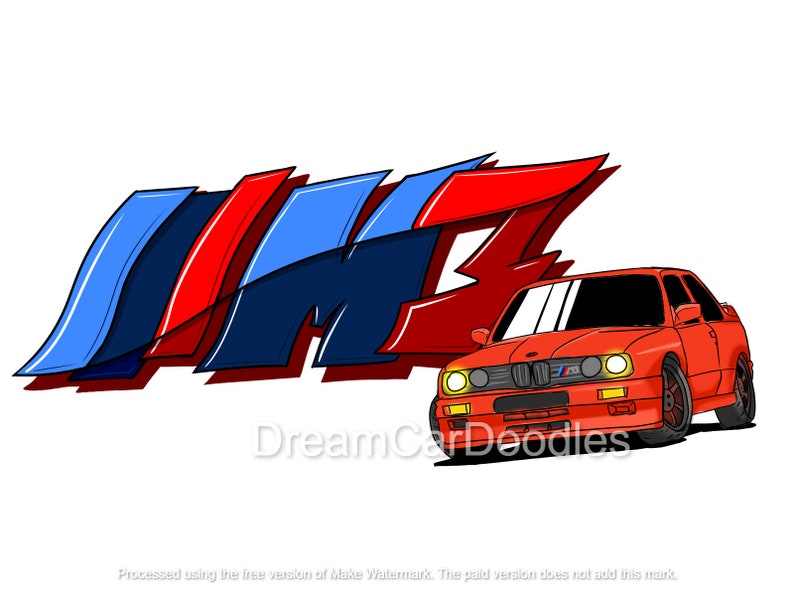BMW M3 E30 - Graffiti Style - Digital Download - Screensaver, Printable ...