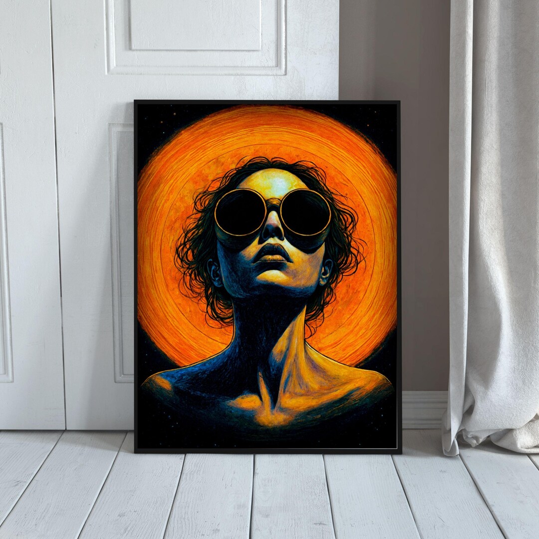 Steampunk Sun Goddess Portrait: Gothic Sci-fi Wall Art - Etsy
