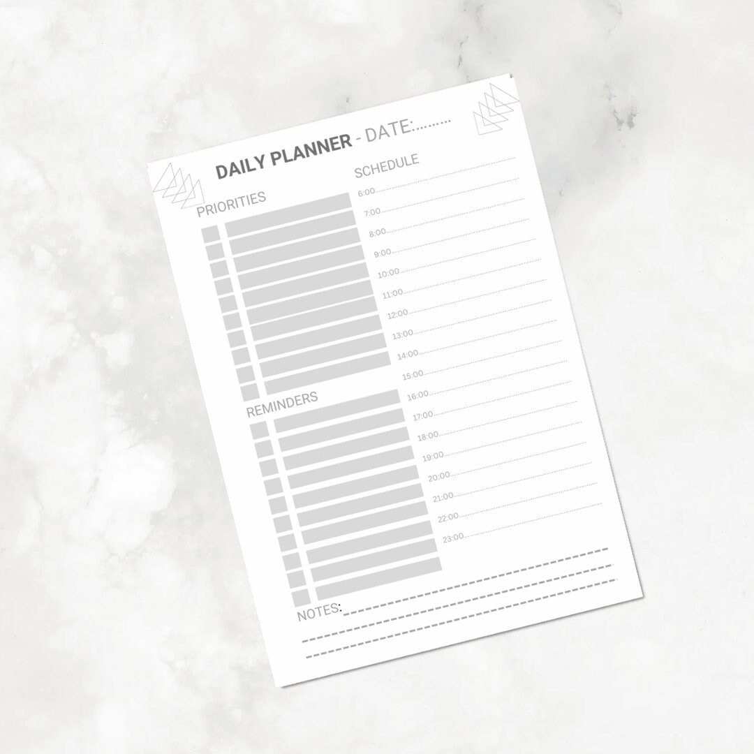 Simple Daily Life Planner - Etsy