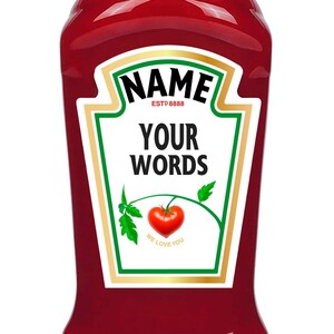 Customised Tomato Ketchup Sauce Label Sticker - Etsy