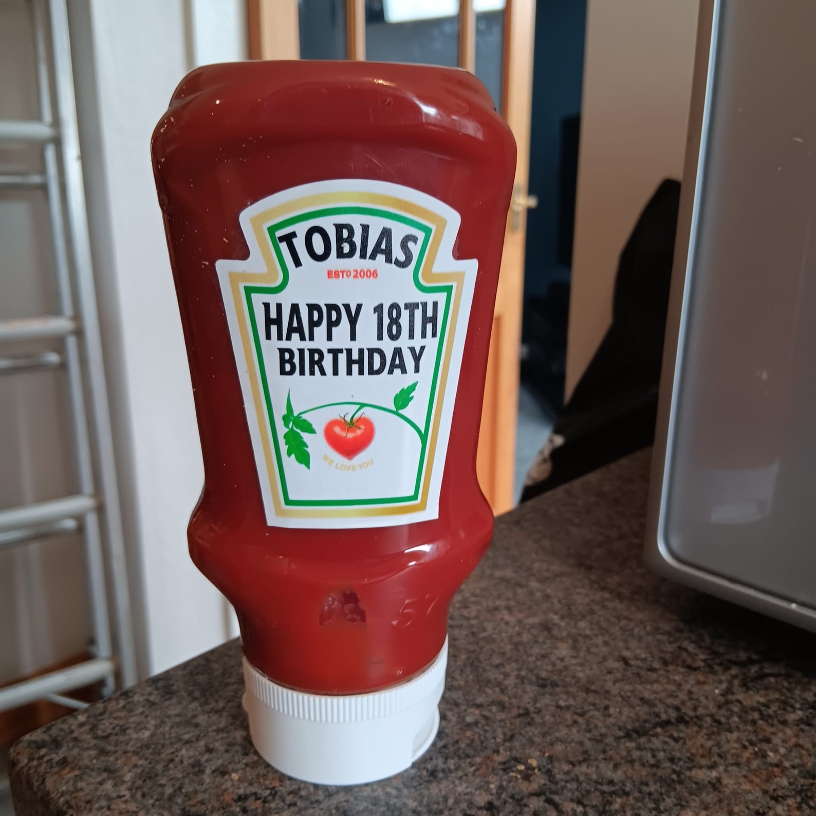 Customised Tomato Ketchup Sauce Label Sticker, Hilarious Birthday or ...