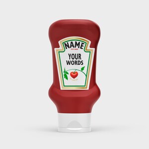 Customised Tomato Ketchup Sauce Label Sticker - Etsy