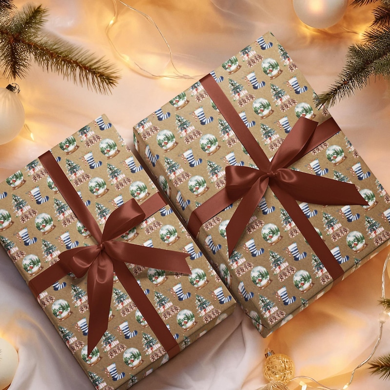 Grid Wrapping Paper - Etsy