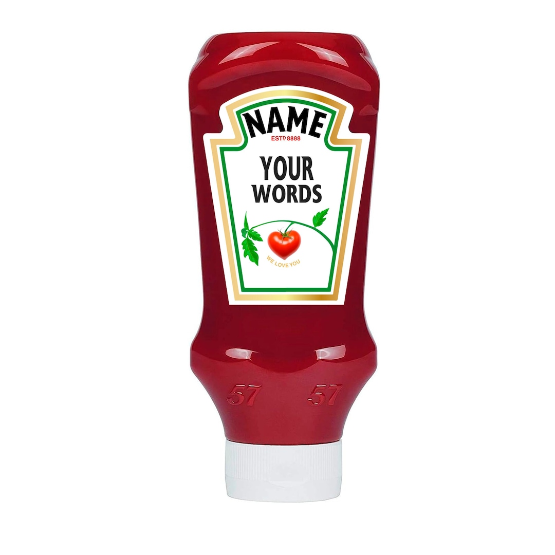 Customised Tomato Ketchup Sauce Label Sticker - Etsy