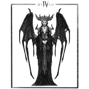 Lilith From Diablo4/diablo IV Poster 11'' by 14'' - Etsy