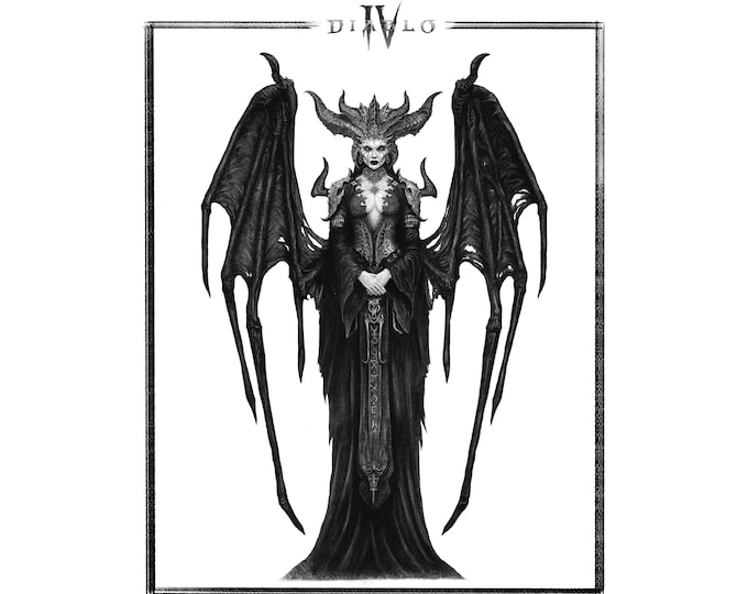Lilith From Diablo4/diablo IV Poster 11'' by 14'' - Etsy
