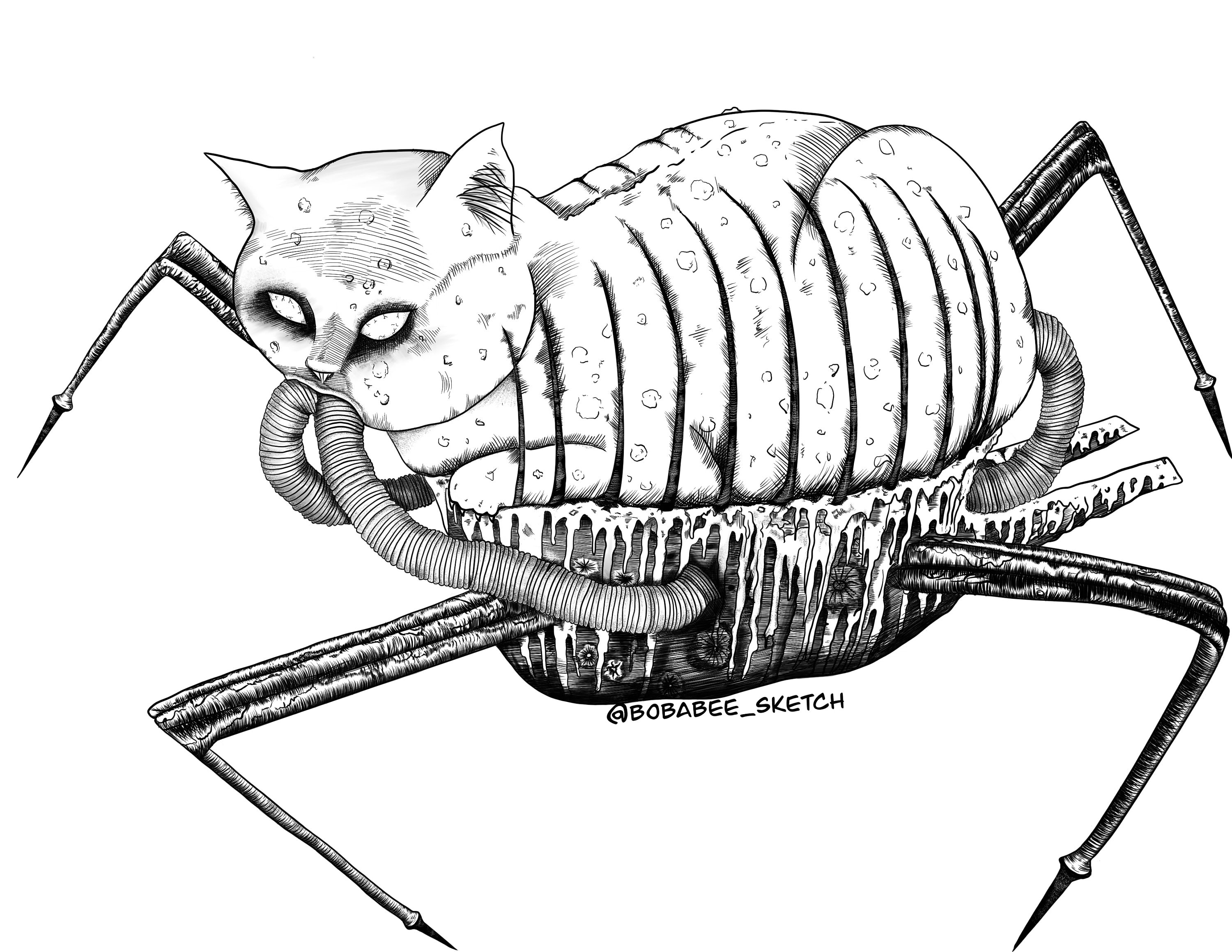 Junji Ito Cat - Gyo(fish) Waterproof Matte Sticker - Etsy