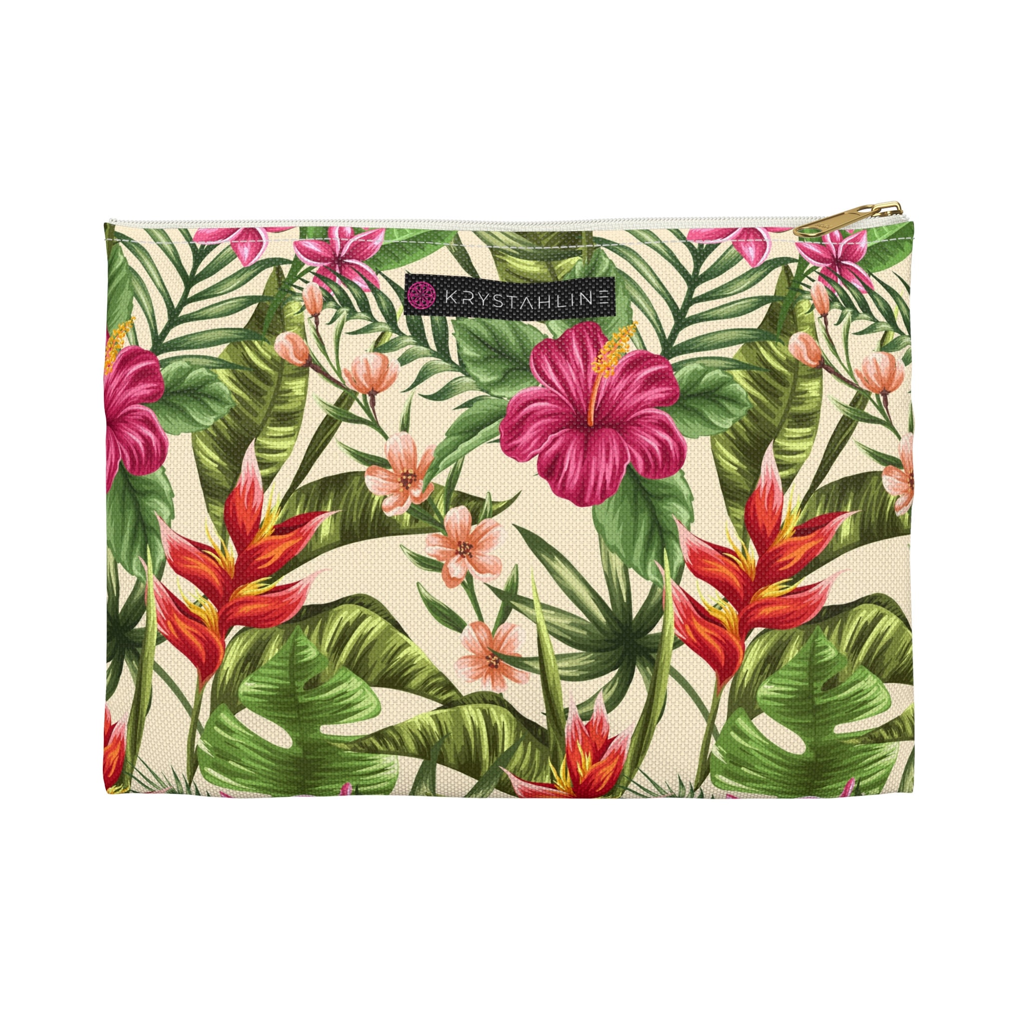Tropical Flowers Theme | Accessory Pouch | Ideal for Cosmetics or ...