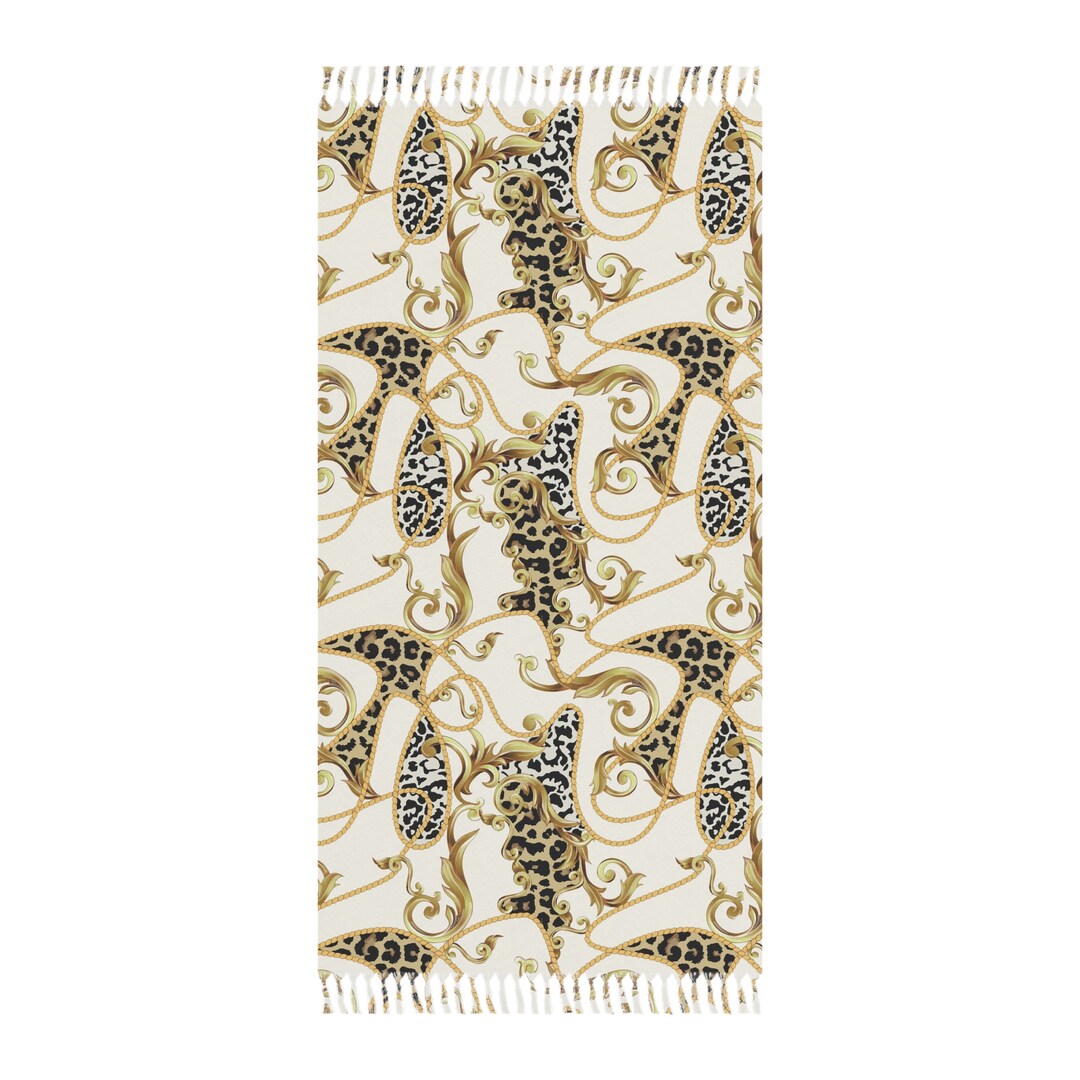 Classy Panther & Golden Print | Boho Beach Cloth | - Etsy