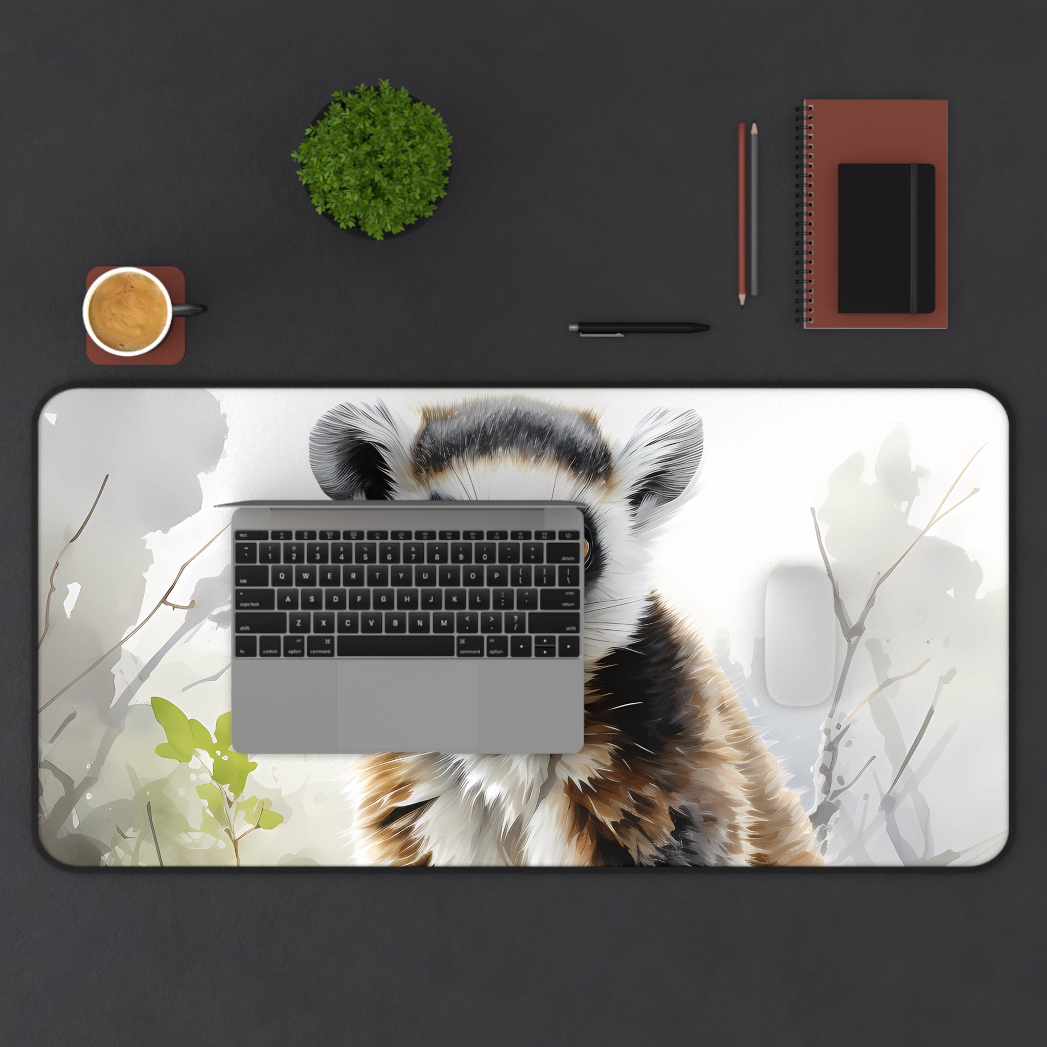 Lemur Desk Mat | Madagascar Lemur Design | - Etsy