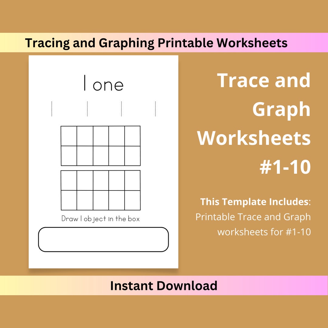 Trace and Graph Worksheets #1-10 - Etsy