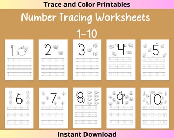 Learn Numbers With Animals Fun Education Coloring and Tracing ...
