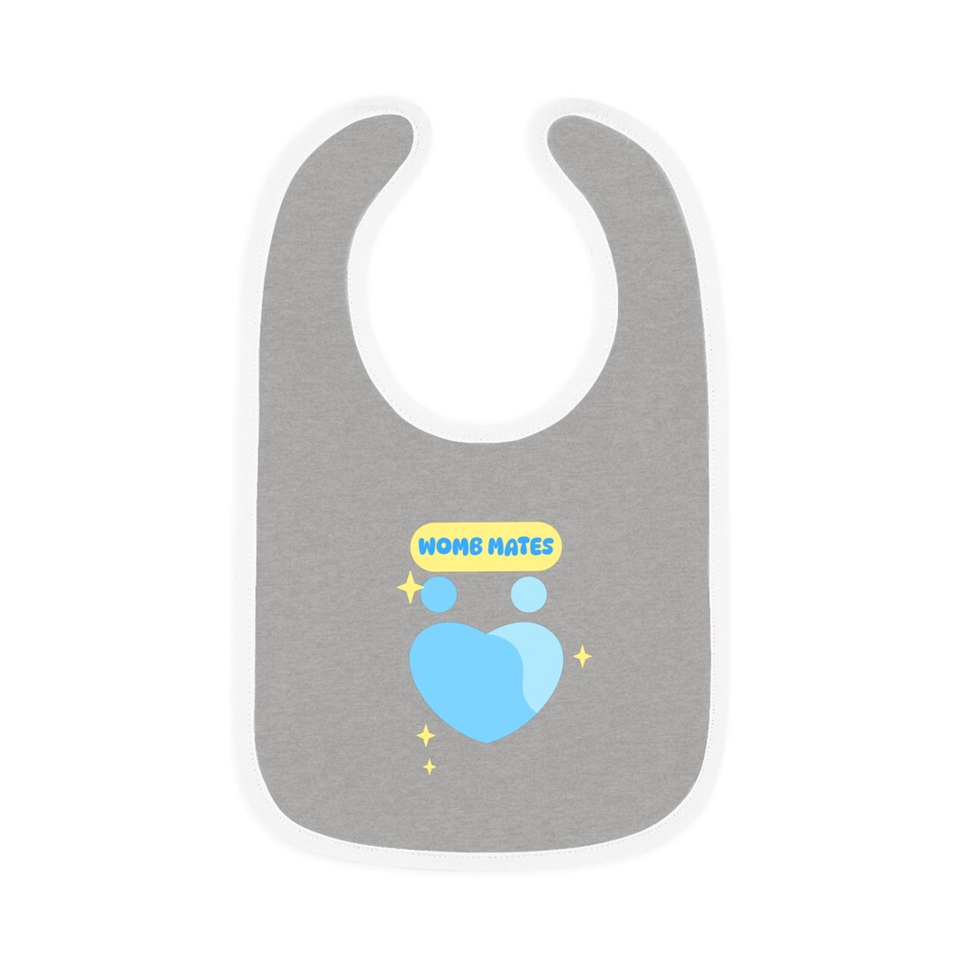 Twins 'womb Mates' Baby Contrast Trim Jersey Bib - Etsy