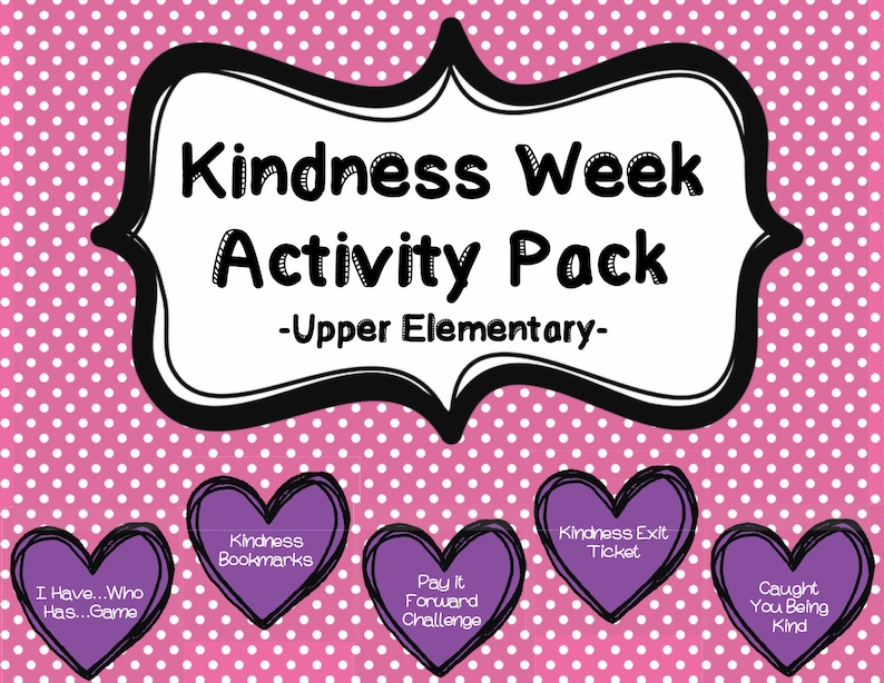 Kindness Activity Pack-upper Elementary - Etsy