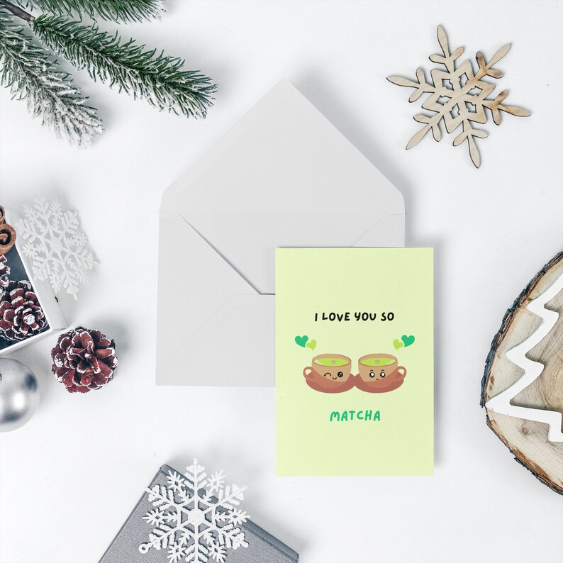 I Love You so Matcha Greeting Card Anniversary/birthday Funny Card for ...