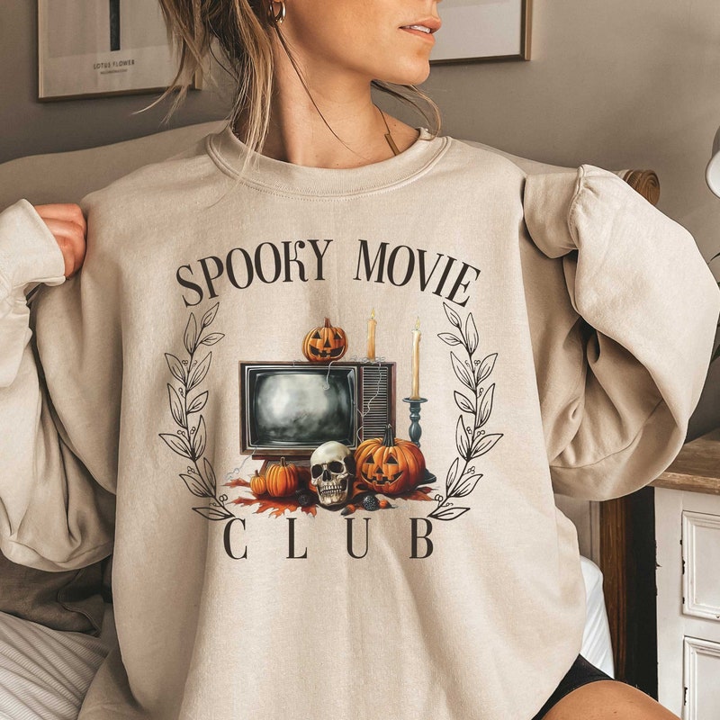 Spooky Movie Club Sweater - Etsy