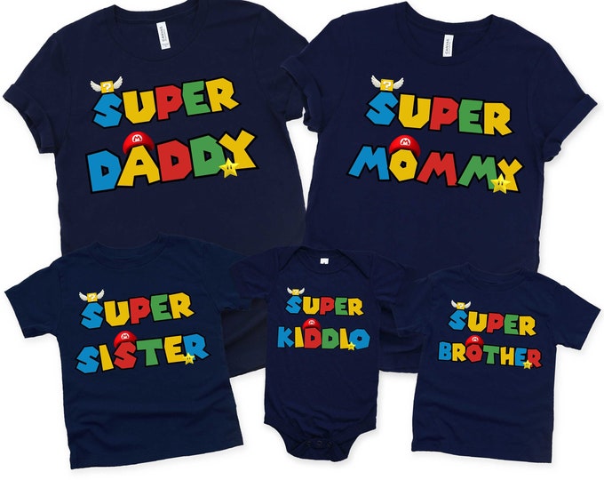 Super Family Shirt, Super Daddy and Super Mommy Shirt, Super Sister ...