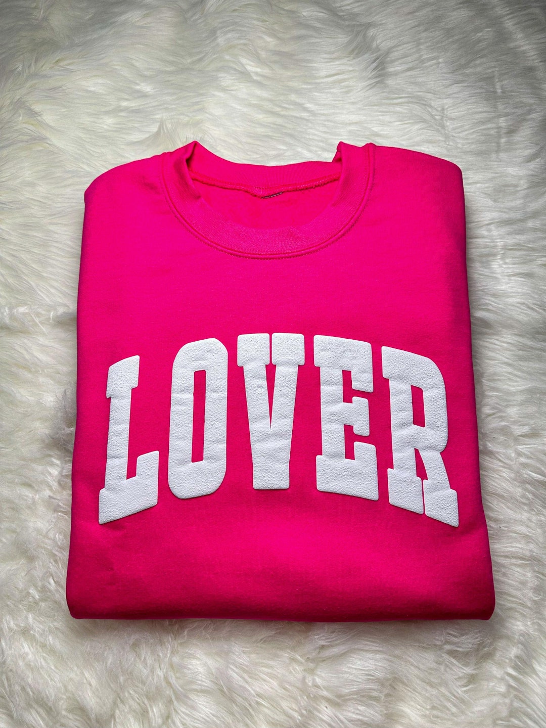 Lover 3D Puff Sweatshirt, Lover Valentines Puff Sweater, Valentines Day ...
