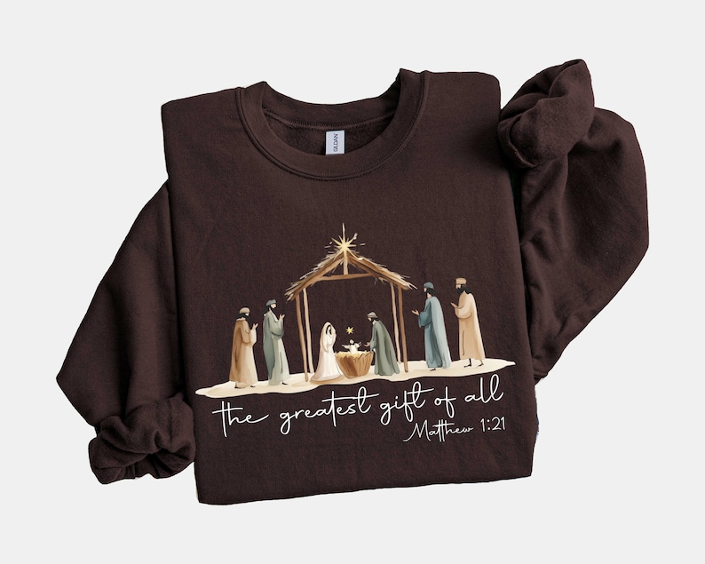 Greatest Gift of All Sweatshirt, Religious Christmas Sweatshirt ...