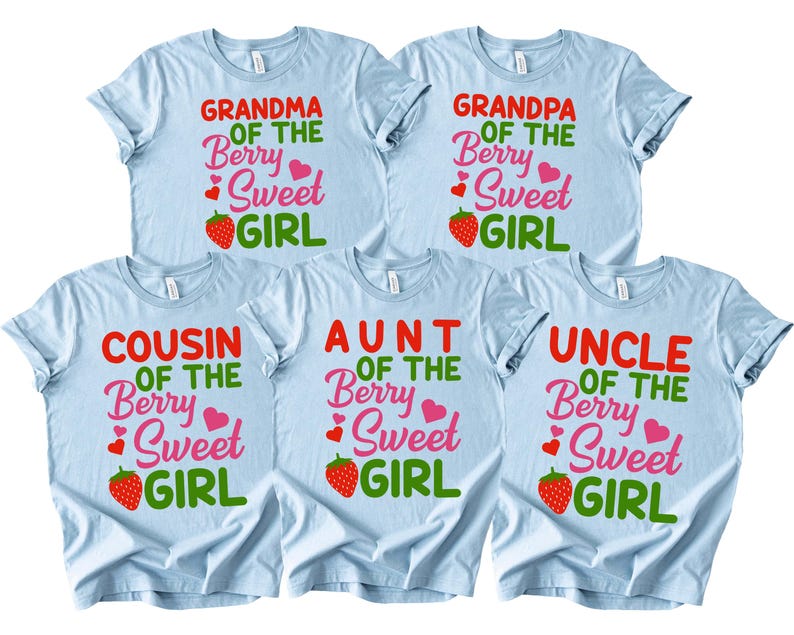 Berry First Family Birthday Girl Shirts, Sweet One Family Shirts, Berry ...