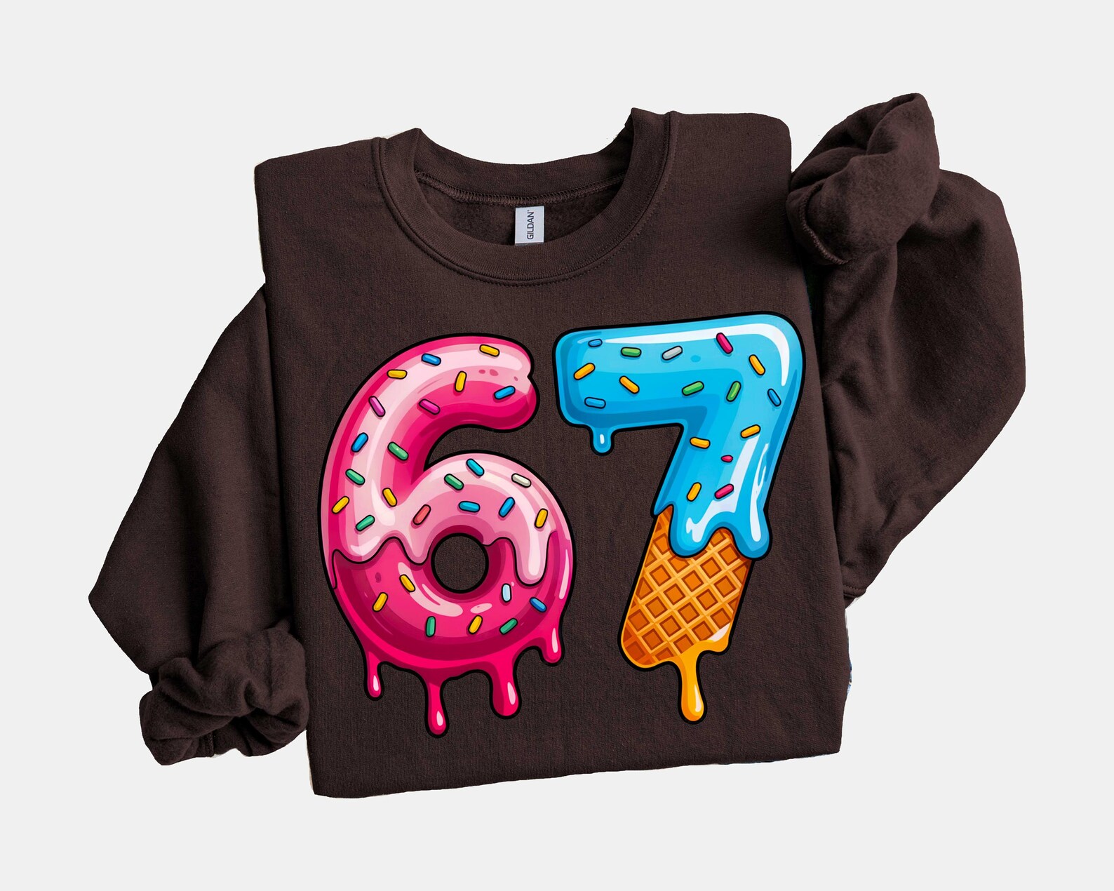 67 Drip Ice Cream Shirt, 67 Birthday Shirt, Funny Meme Tee, Ice Cream ...