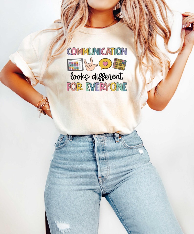Communication Looks Different for Everyone Shirt, Speech Therapy Shirt ...