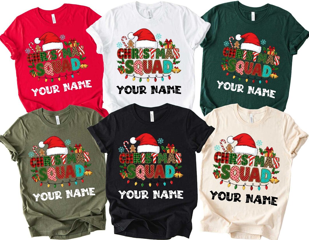 Custom Christmas Shirt,personalized Christmas Tees,matching Christmas ...