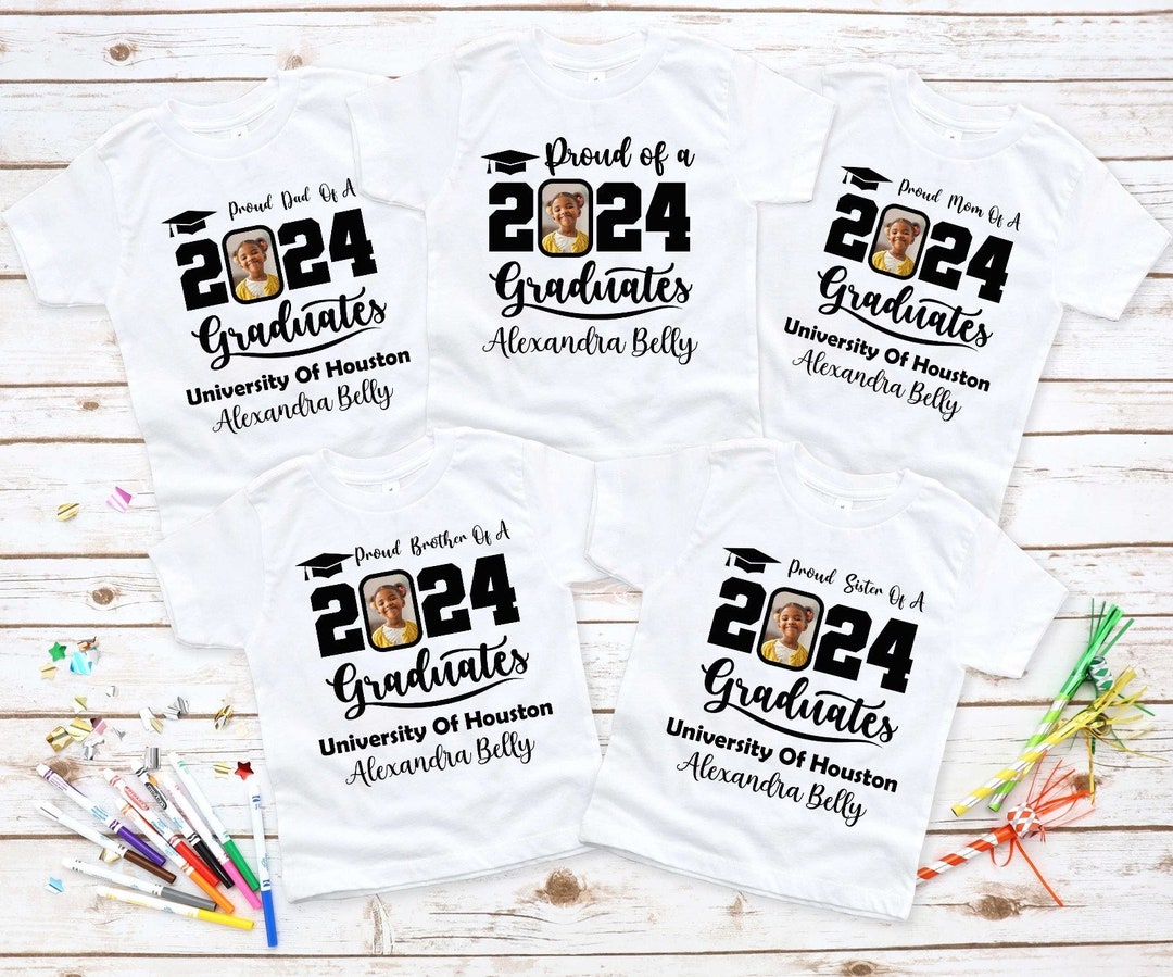 Personalized Proud Graduate 2024 Family Matching Shirt, Custom ...
