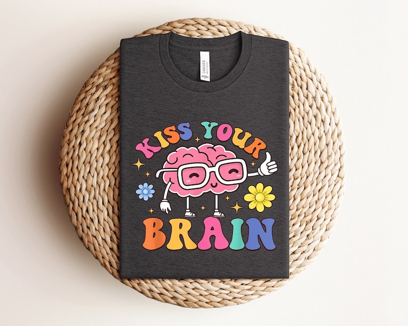 Teacher Shirt, Kiss Your Brain Shirt, Teacher Appreciation Gift, Retro ...