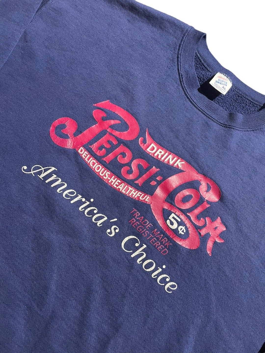 Vintage Pepsi Cola Sweatshirt Mens XL Blue USA - Etsy
