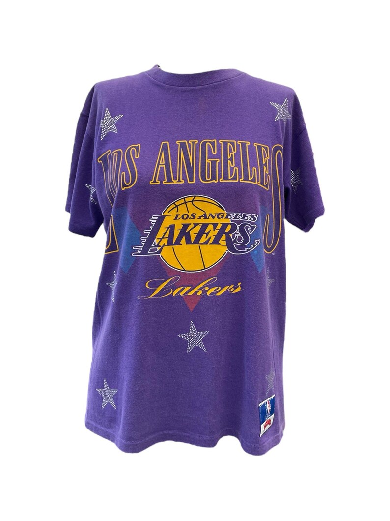 Vintage Los Angeles Lakers Rhinestone Star Tee (M) - Etsy
