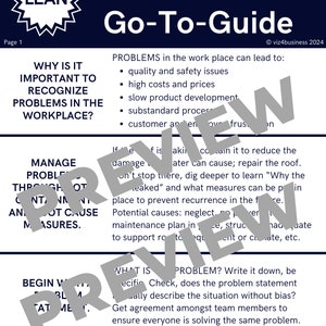 5 WHYS Root Cause Quick Reference / DIGITAL DOWNLOAD / Lean Six Sigma ...