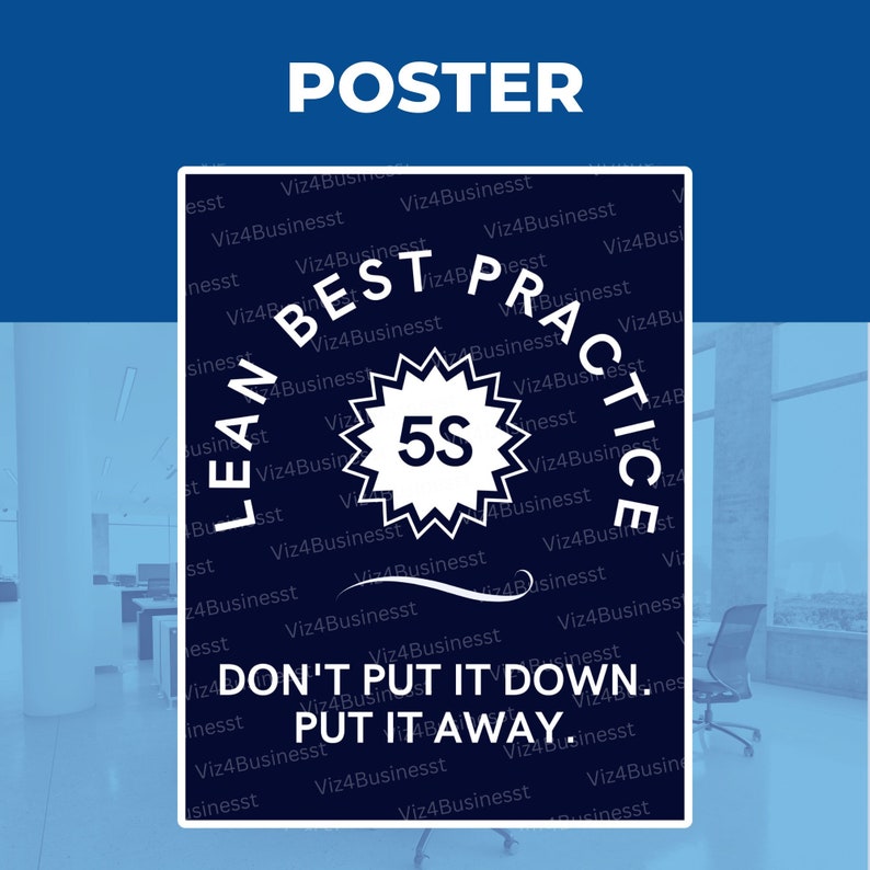 Digital File / POSTER / Lean Six Sigma Best Practice 5S Workplace ...
