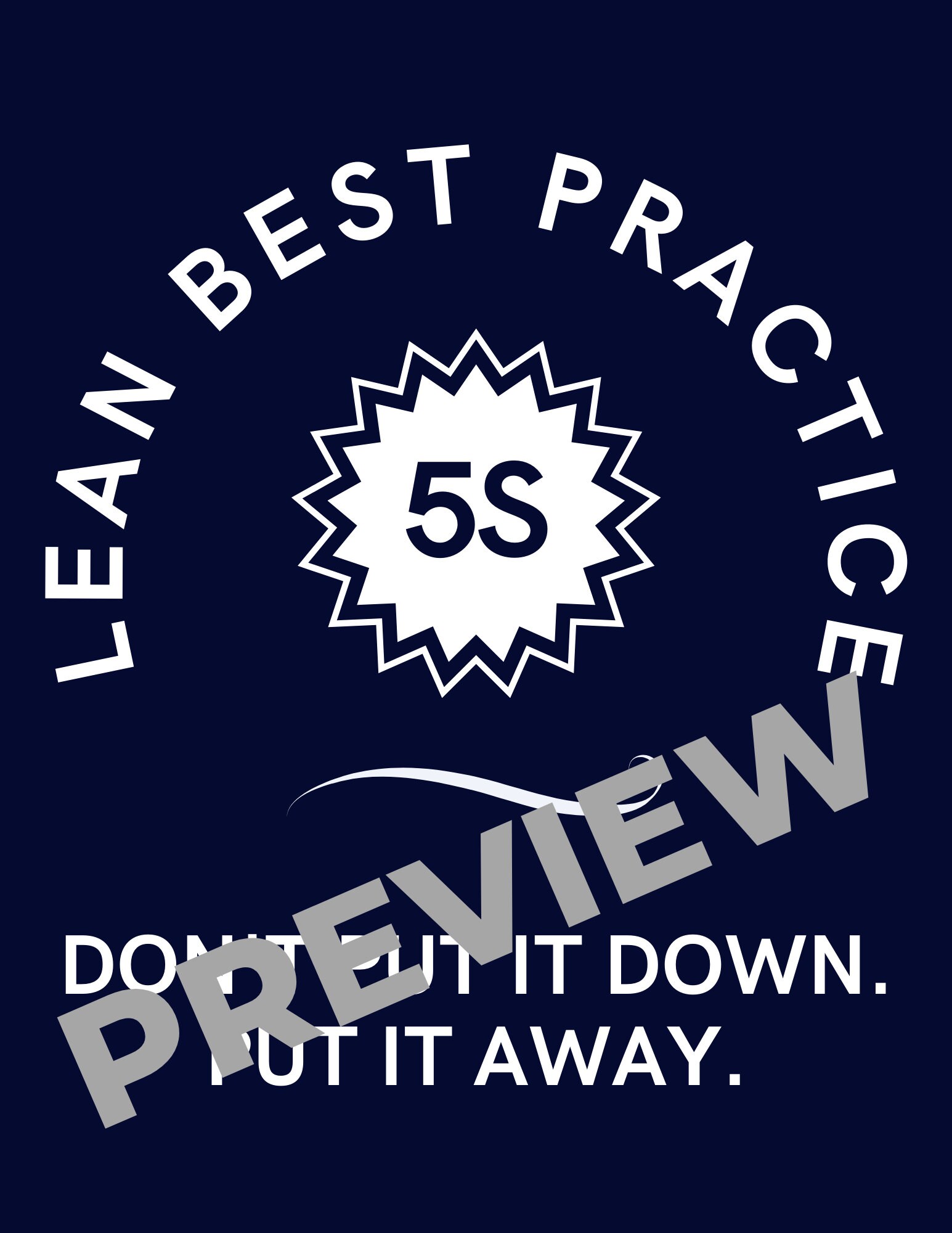 Digital File / POSTER / Lean Six Sigma Best Practice 5S Workplace ...