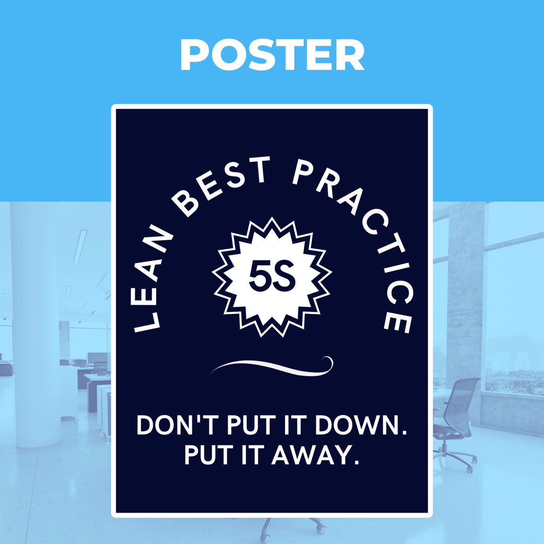 Digital File / POSTER / Lean Six Sigma Best Practice 5S - Etsy