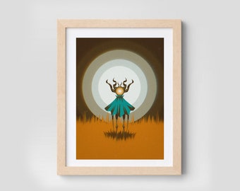 Old Scary Locust Print in 2 Sizes. Gift for Insect Lover & Horror Fans ...