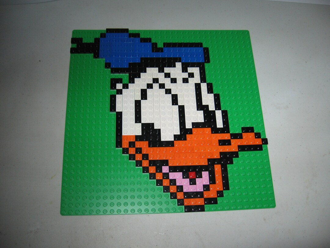 Disney Vintage Donald Duck Mosaic Done in Genuine 100% Lego Parts. - Etsy