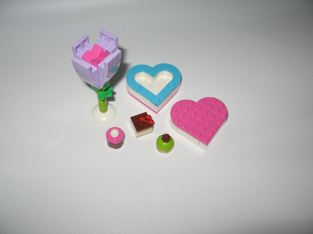 Valentine's Build a Lego Chocolate Box and Flower ! - Etsy