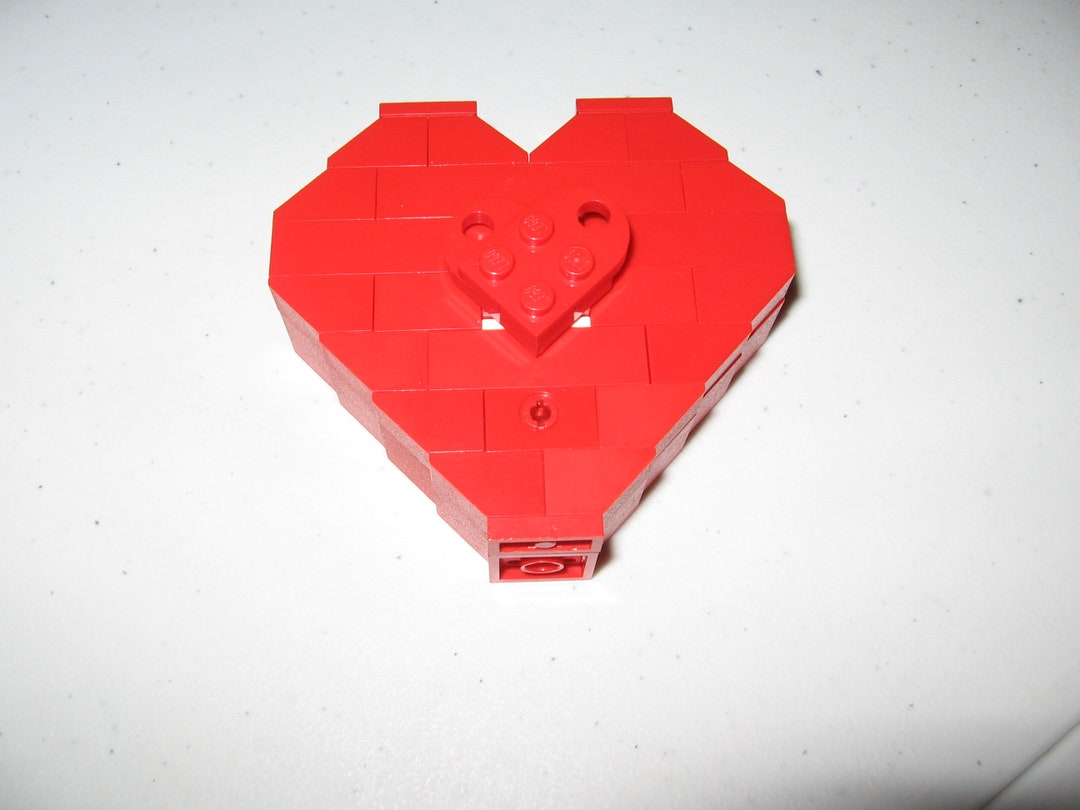Lego Heart Box With Compartment 100% Lego Parts New for 2024 - Etsy