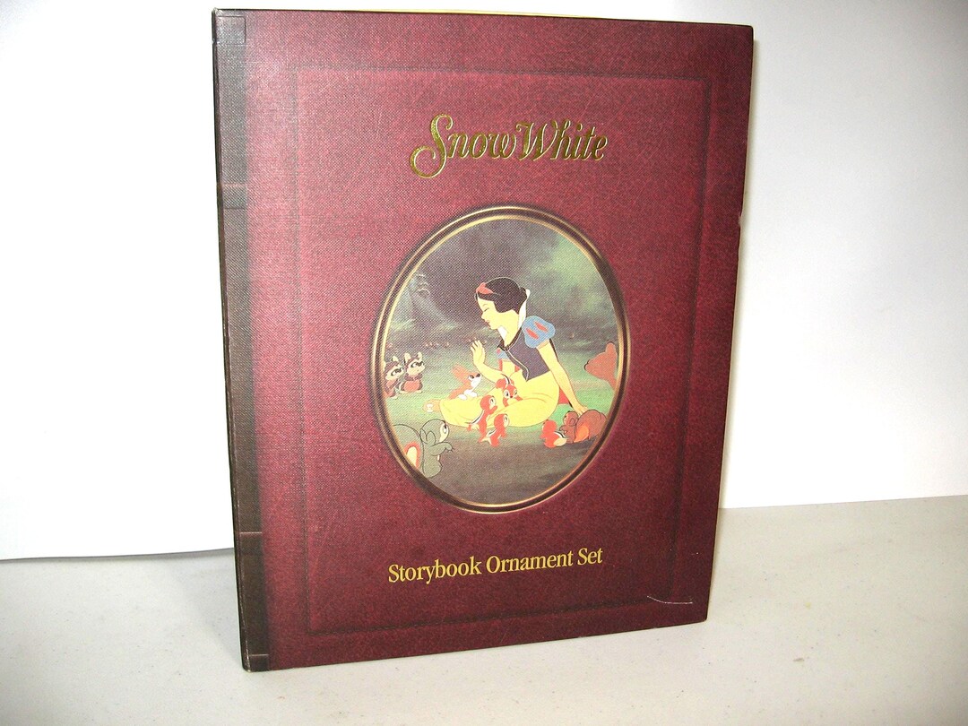 Snow White Story Book Ornament Set Highly Collectible Snow White and ...