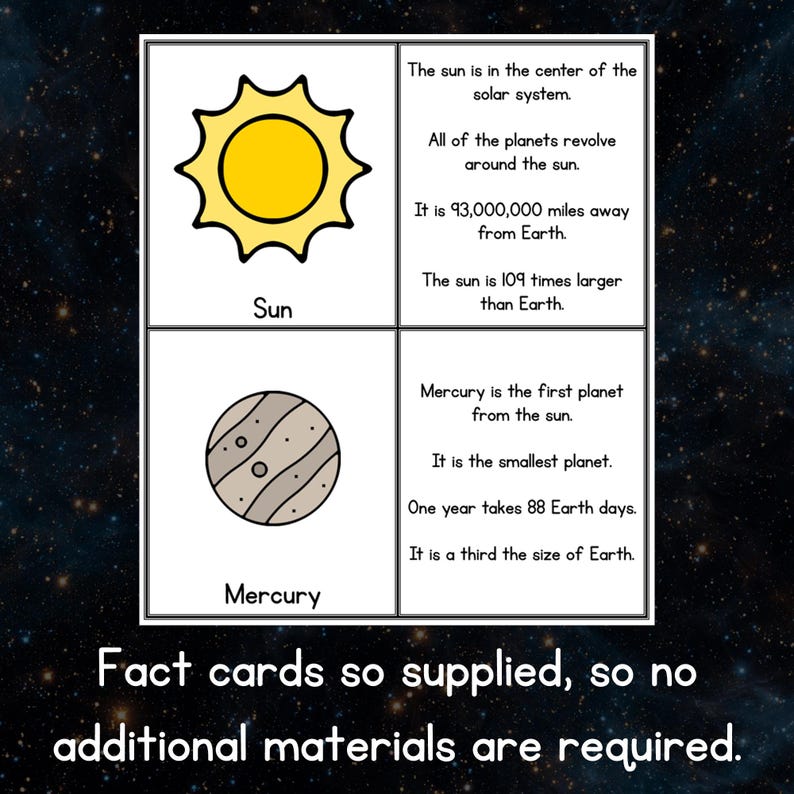 Solar System Printable Book and Craft, Solar System Planets on a String ...